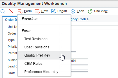 Quality Preference Revisions - P40318