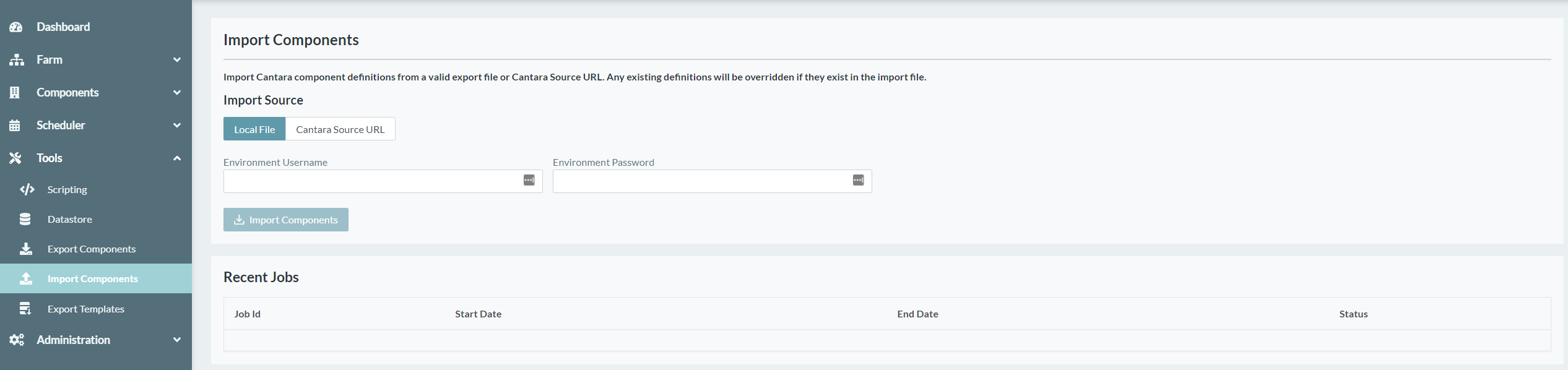 Component Import and Export