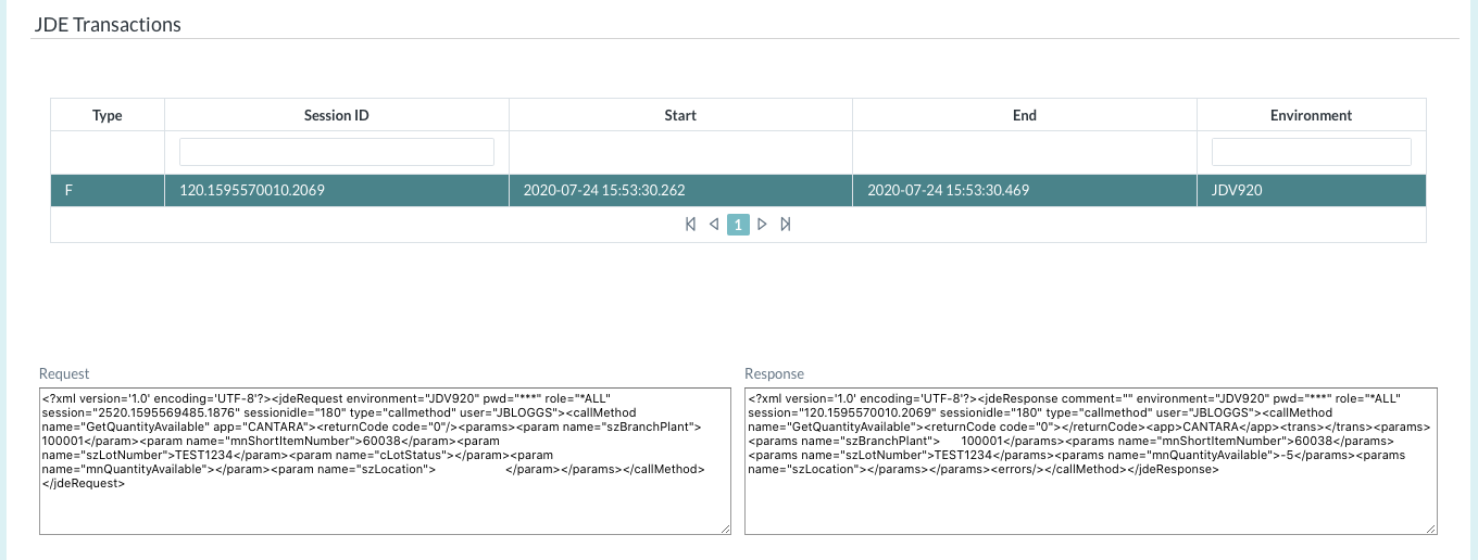 Sessions, REST Transactions and JDE Transactions