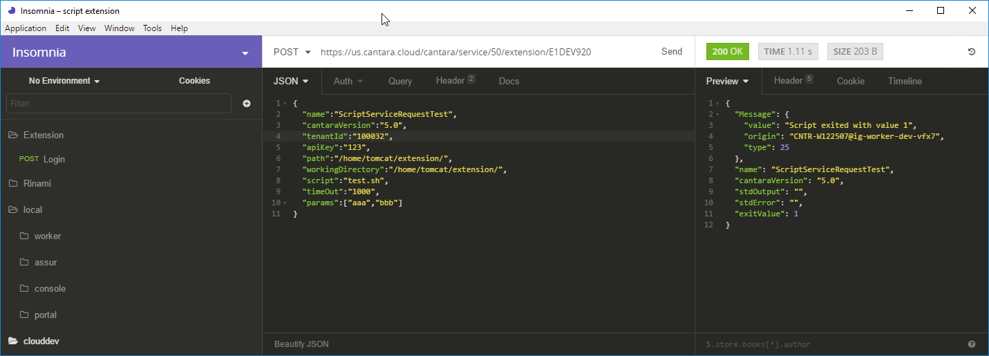 Testing your Extension