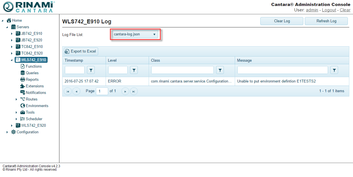 Managing Log Information